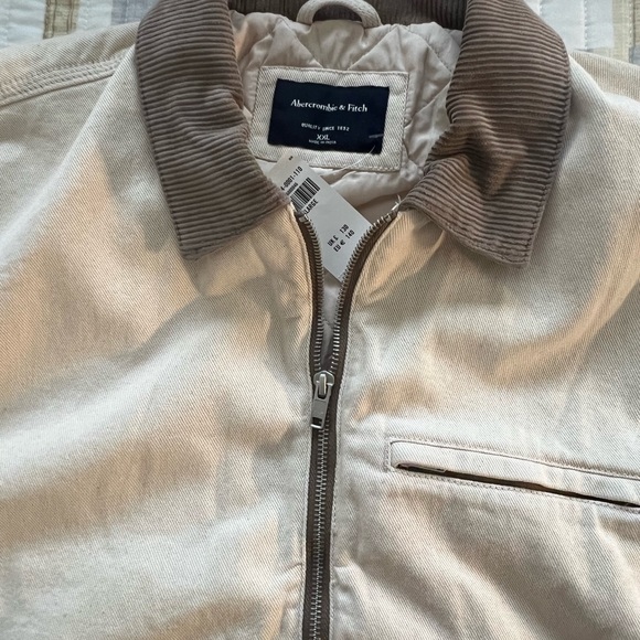 Abercrombie & Fitch | Jackets & Coats | Workwear Lined Jacket In Cream ...